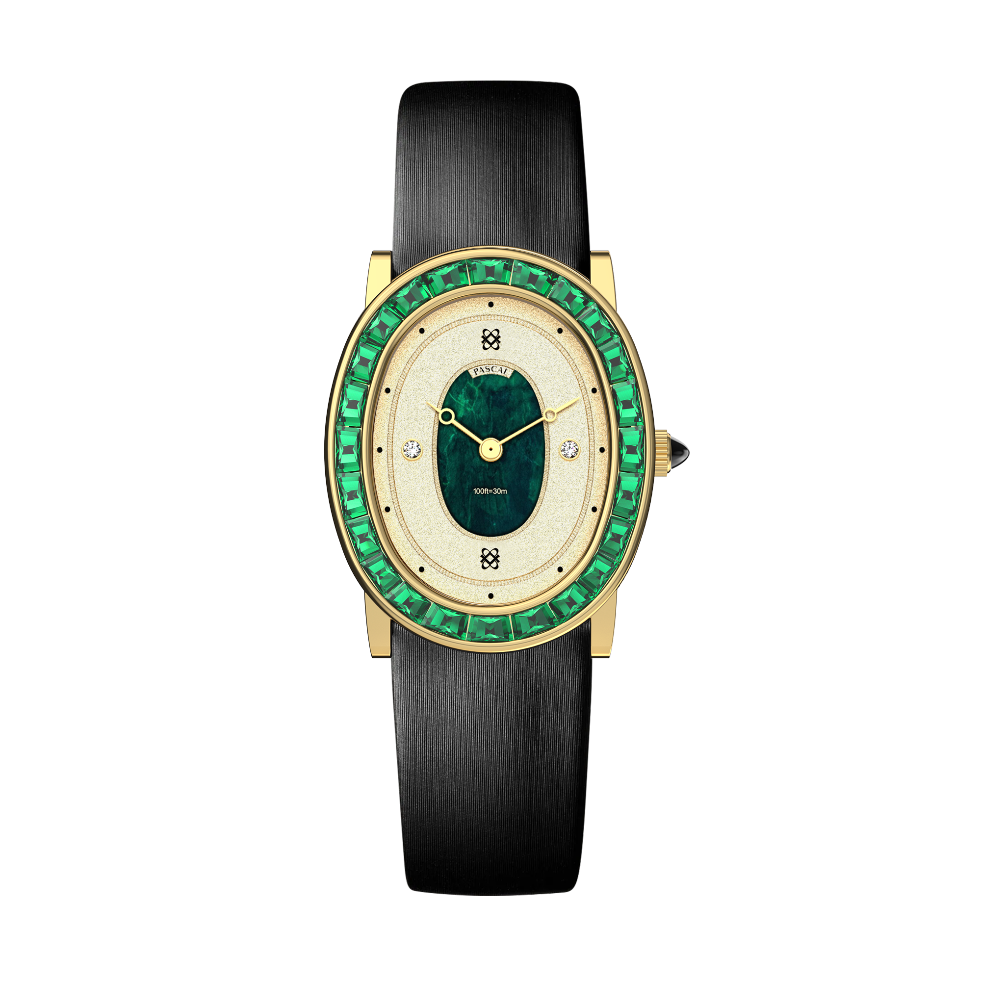 PASCAL | OVAL HALO DIAMOND WATCH