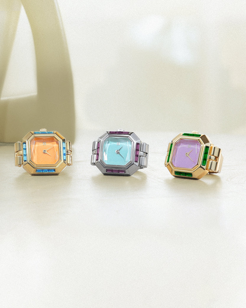 Baroque & Sofia Prism Watch Rings | PASCAL