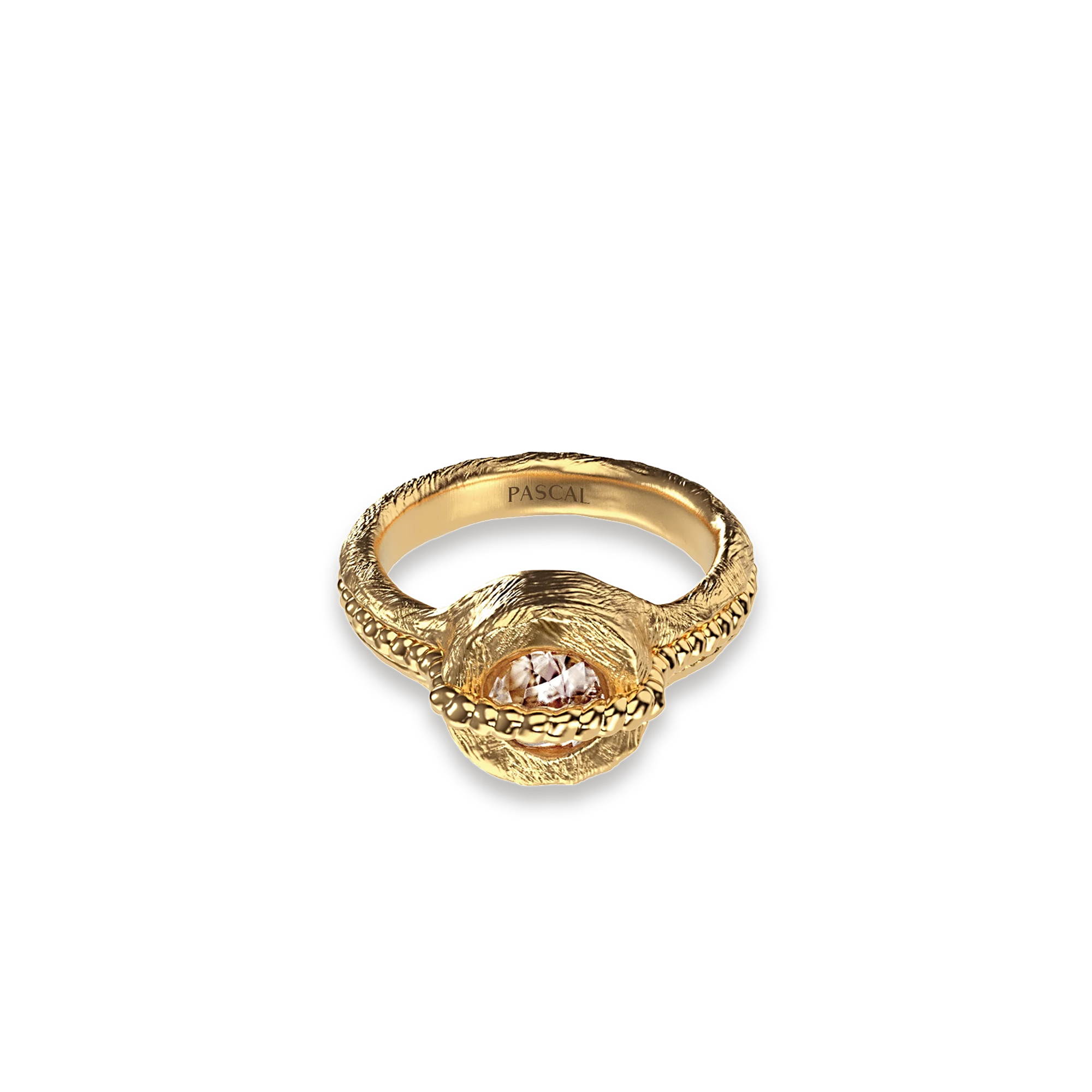 'Sierra Leone' Pinky Ring, White Diamond | PASCAL
