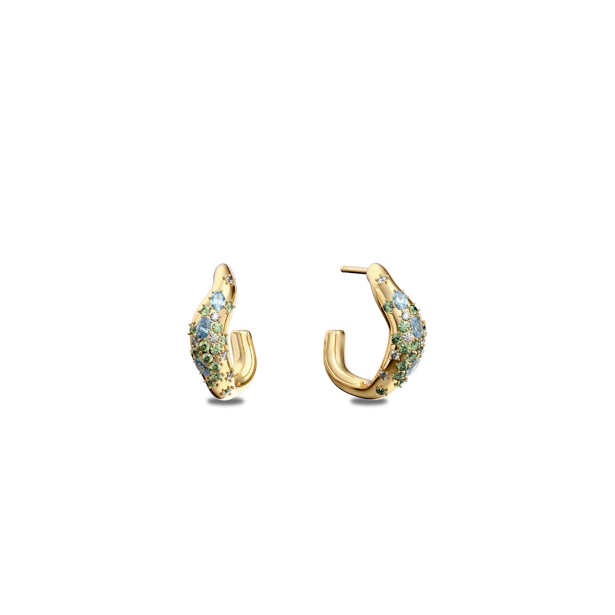Dreamy Diamond Organic Hoop Earrings | PASCAL