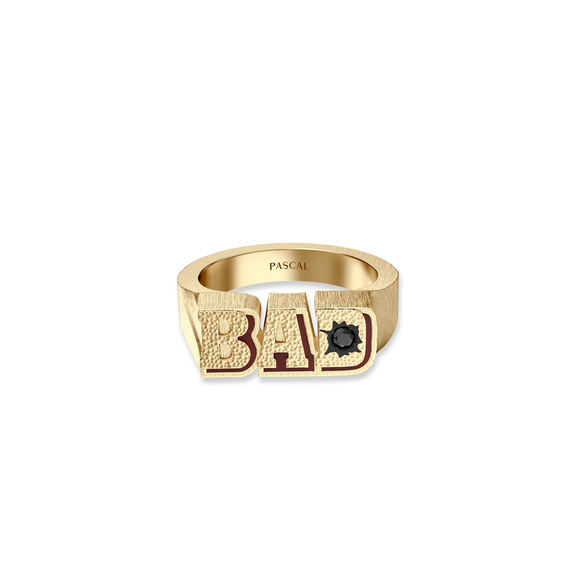 'The Fiction' BAD Band Ring, Black Diamond | PASCAL