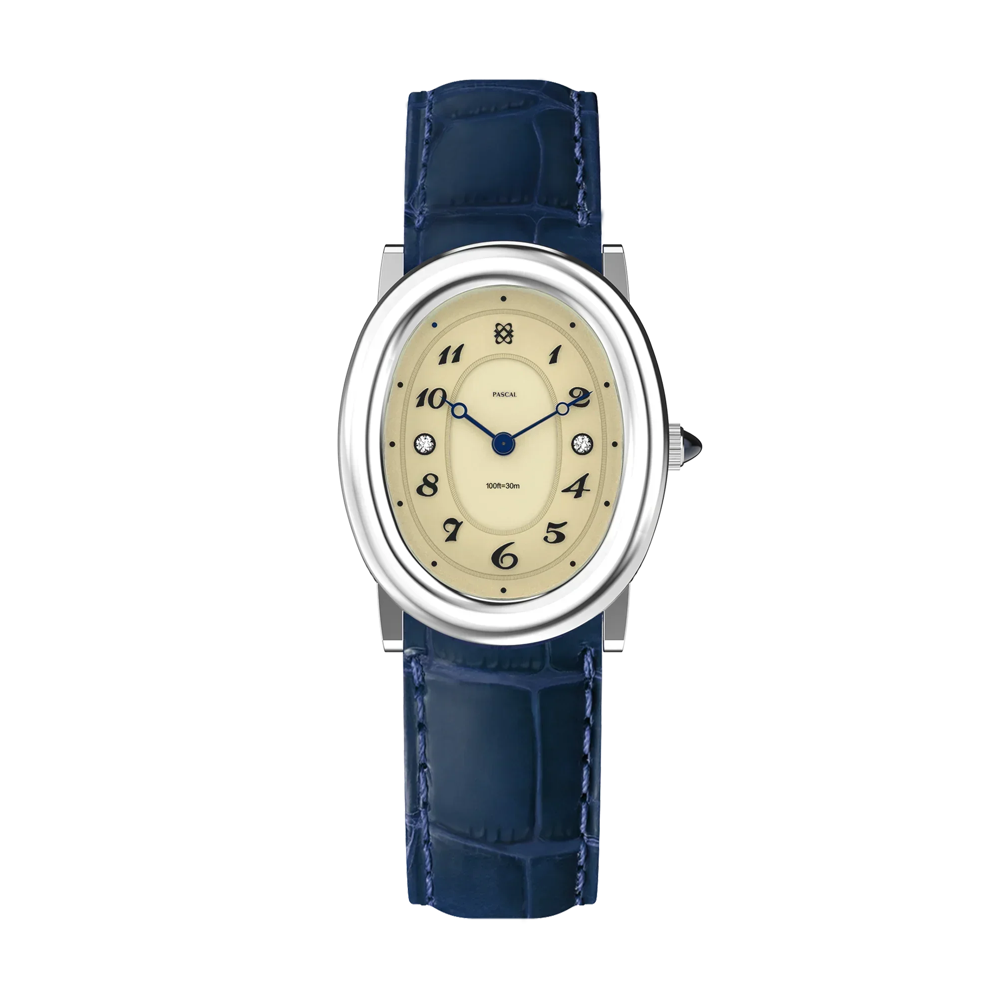 Oval Bubble Diamond Watch (24mm x 30mm) | PASCAL