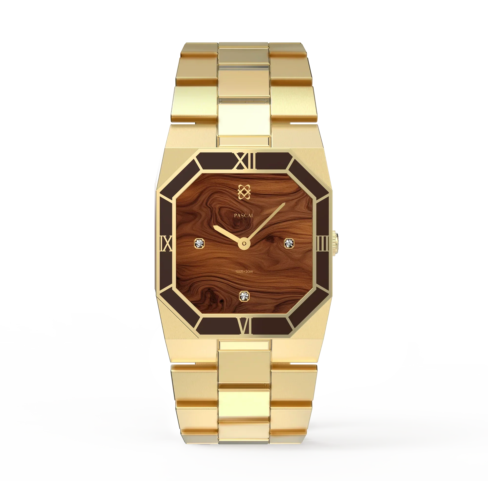 Octagonal Enamel Diamond Watch | PASCAL