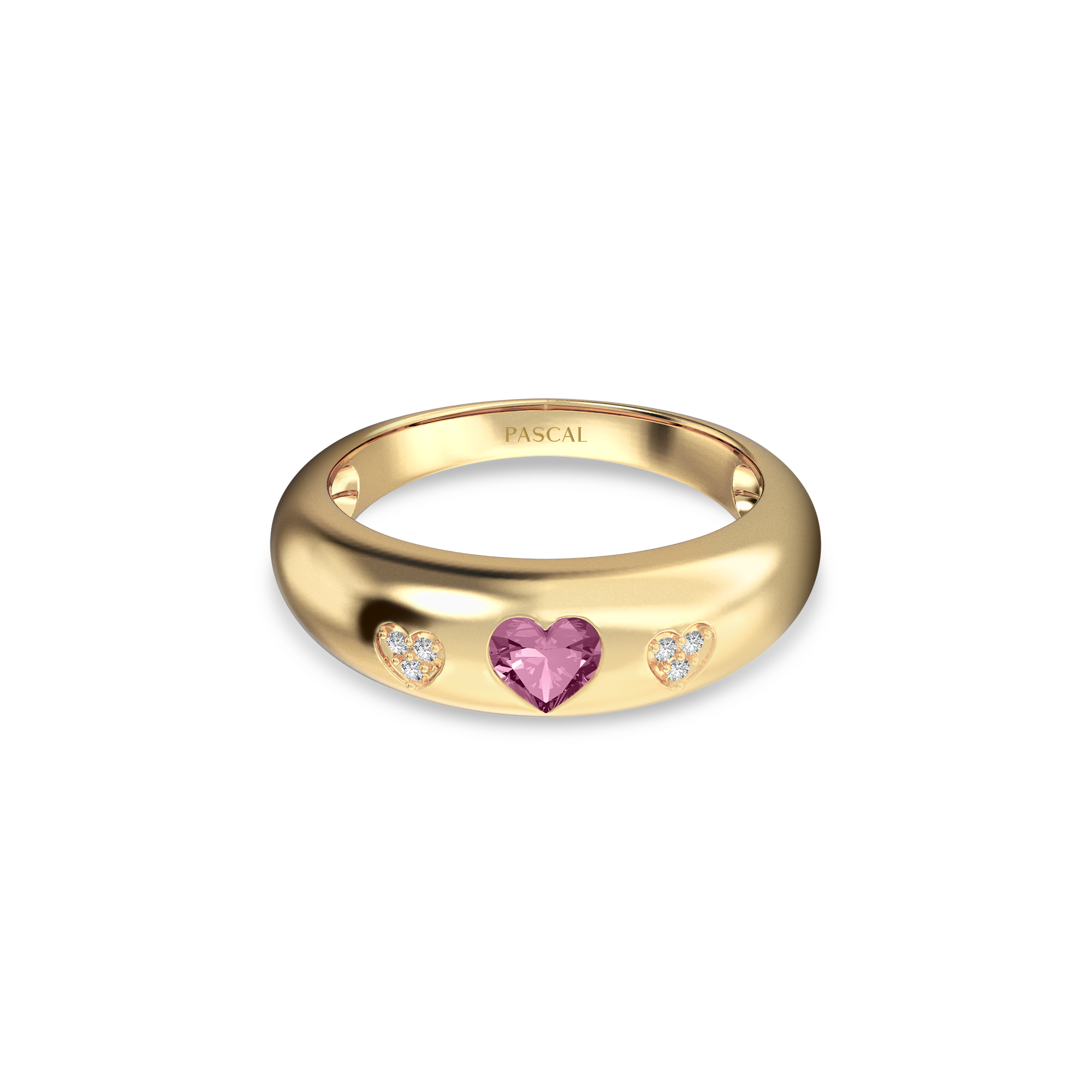 PASCAL | GUARDIAN HEART GEMSTONE DIAMOND PROMISE RING