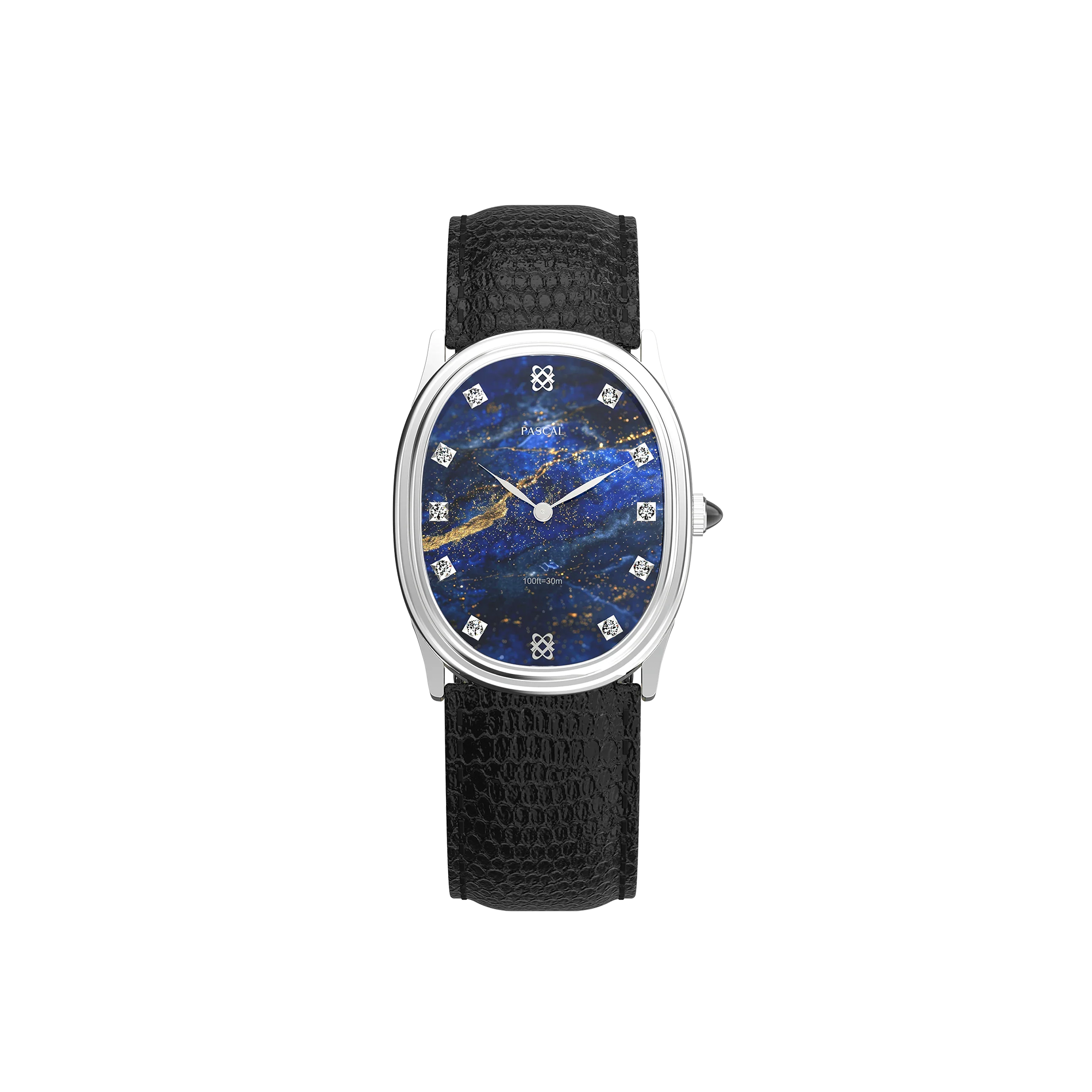 Oval Orbit Diamond Watch (27.5mm x 34mm) - Azure Frost | PASCAL