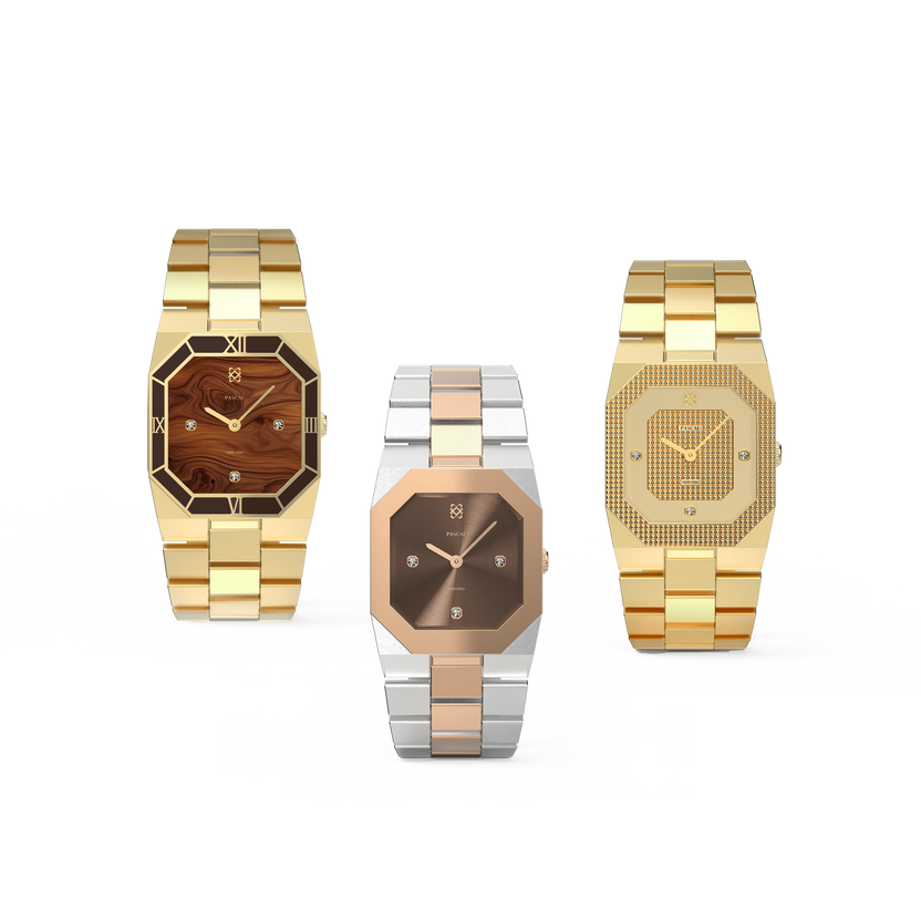 Octagonal Clou de Paris Diamond Watch | PASCAL