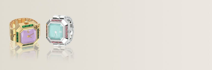 Baroque & Sofia Prism Watch Rings | PASCAL