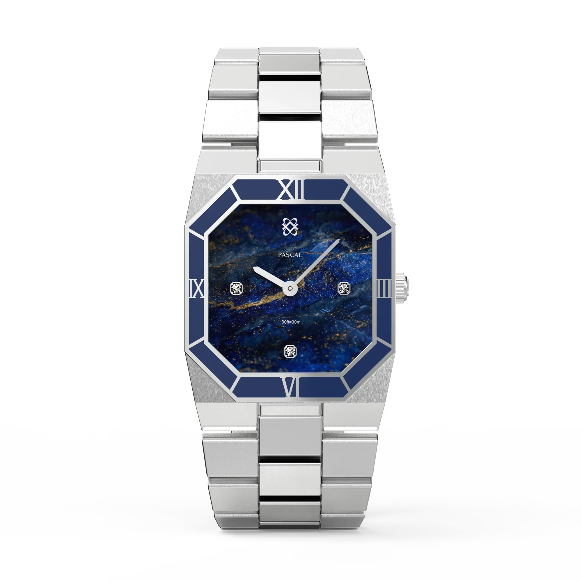 Octagonal Enamel Diamond Watch | PASCAL