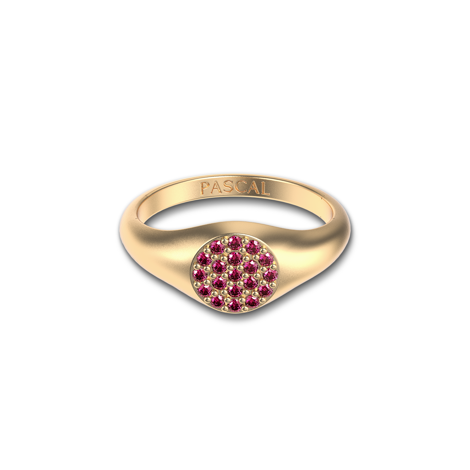 Mini Disc Gemstone Pinky Ring | PASCAL