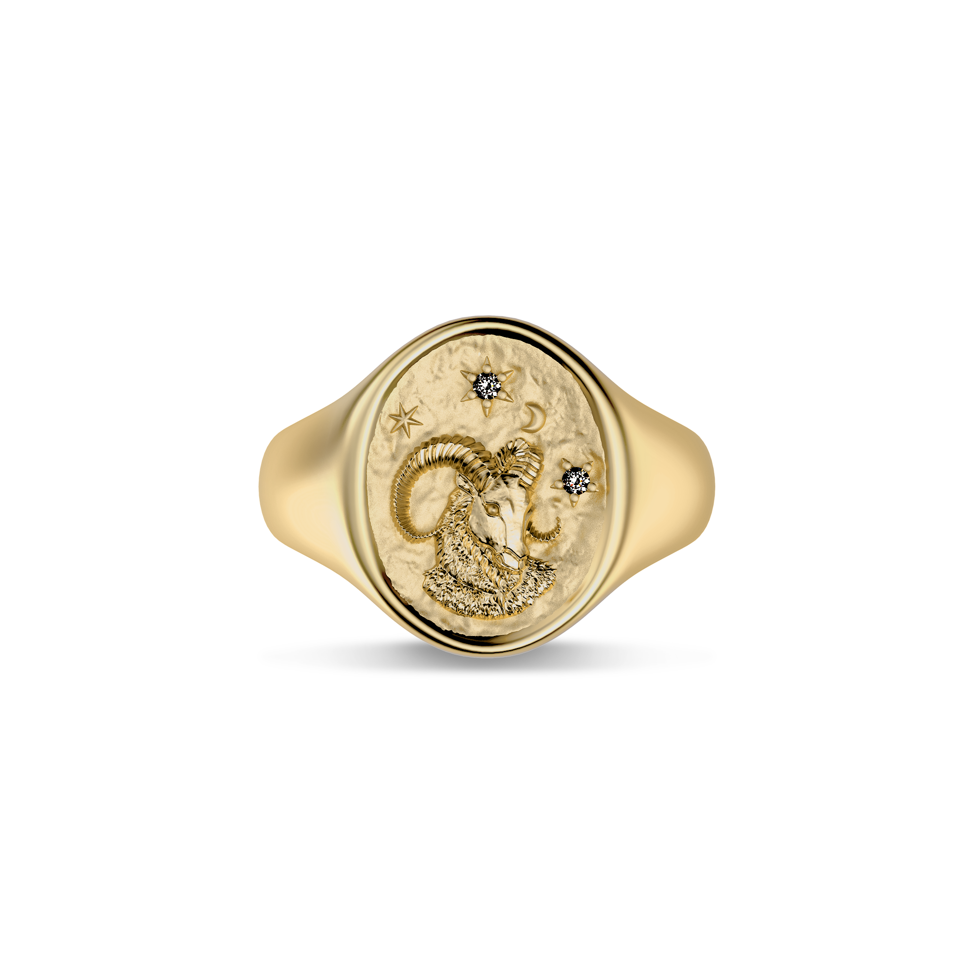 PASCAL | 'ZODIAC' DIAMOND SIGNET RING, ARIES