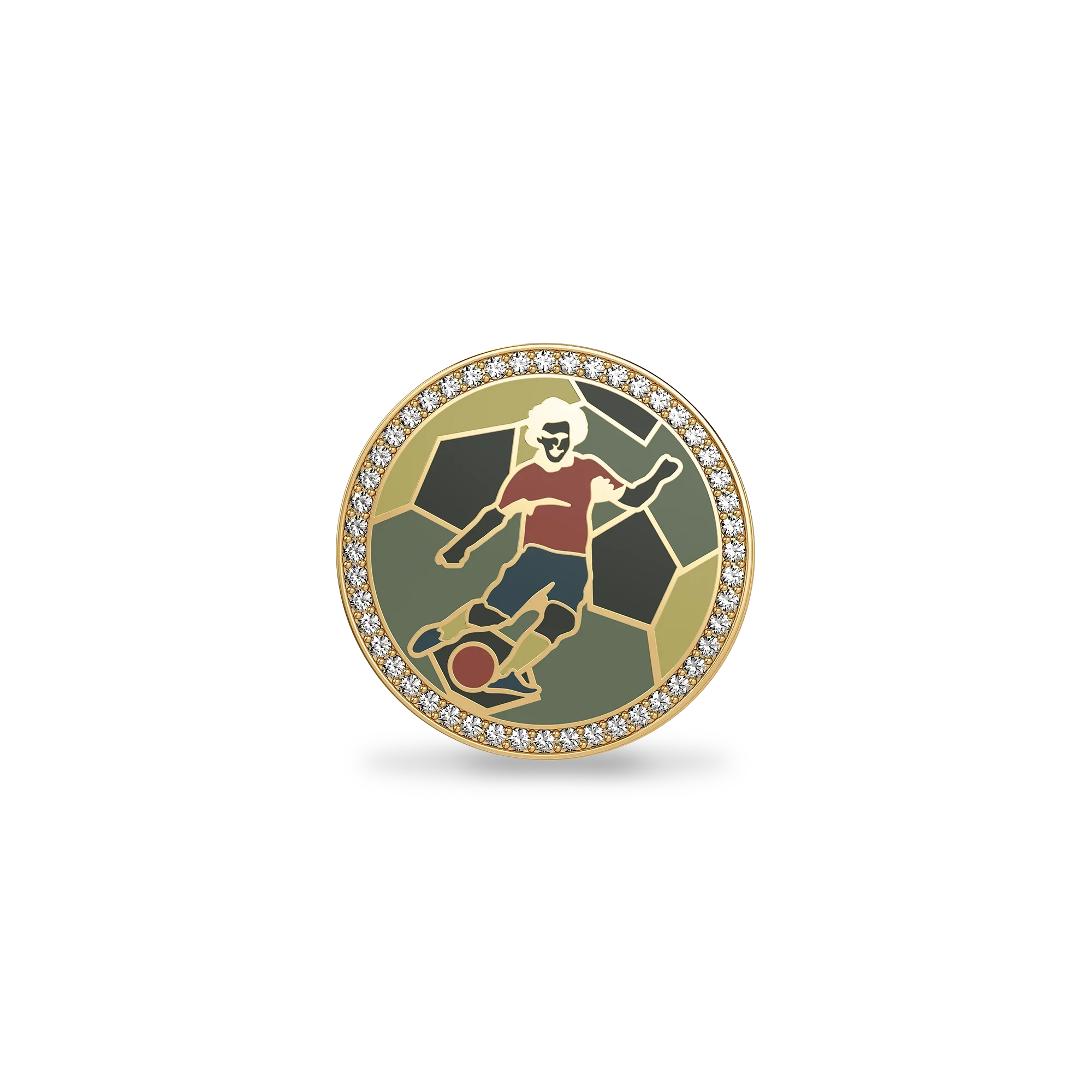 'Victory Emblem' Football Diamond Brooch | PASCAL