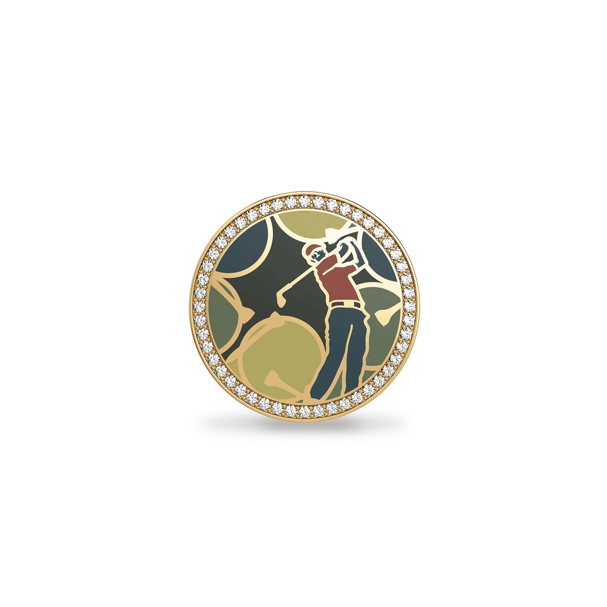 'Victory Emblem' Golf Diamond Brooch | PASCAL